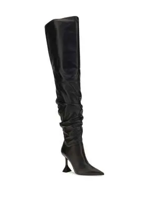 Amina Muaddi Pointed-toe Knee-high Boots