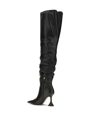 Amina Muaddi Pointed-toe Knee-high Boots