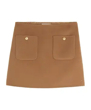 Tommy Hilfiger Button-embellished Mini Skirt - Brown