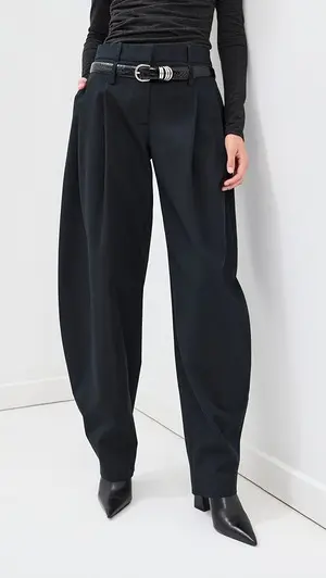Brandon Maxwell Pleated Balloon Pants - Black