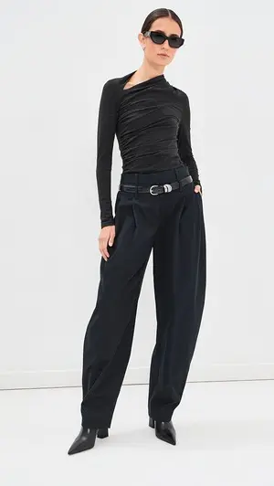 Brandon Maxwell Pleated Balloon Pants