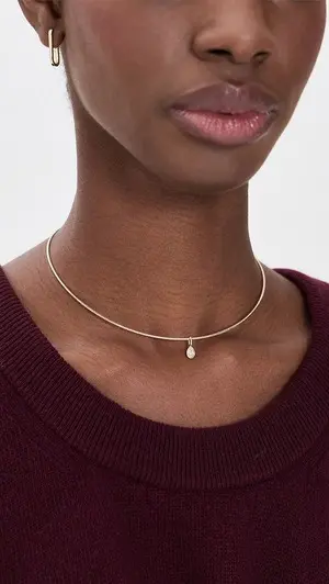 Adina Reyter Groovy Diamond Teardrop Collar Necklace