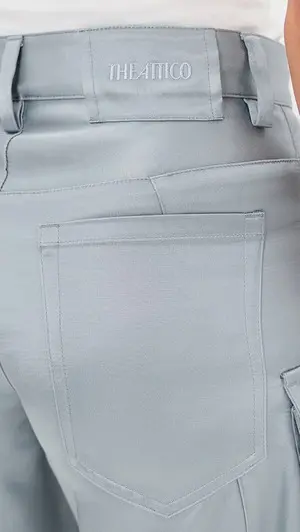 Attico Long Satin Cargo Pants