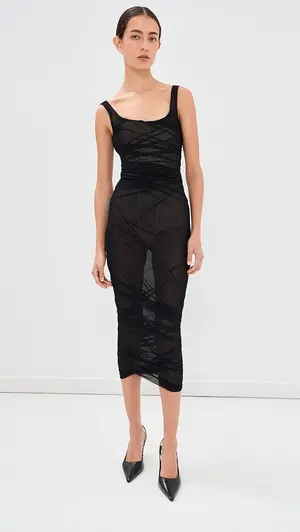 Attico Twisted Long Dress