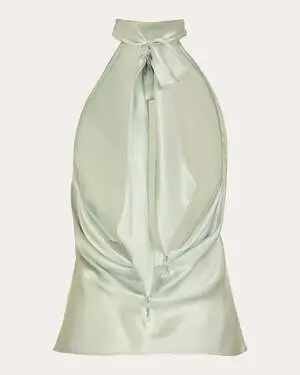 FRANCESCA MIRANDA Halo Silk Halter Top
