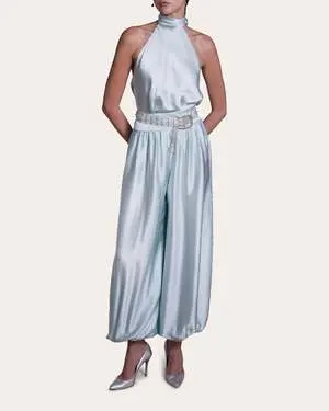 FRANCESCA MIRANDA Orbit Gathered Silk Bubble Pants