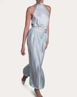 FRANCESCA MIRANDA Orbit Gathered Silk Bubble Pants