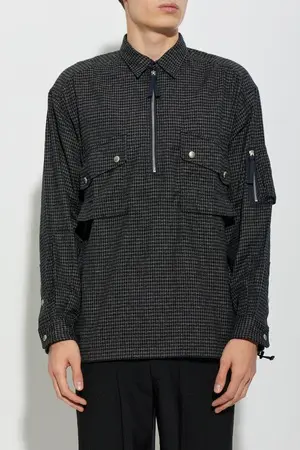 Comme Des Garçons Cotton Plaid Polo Shirt