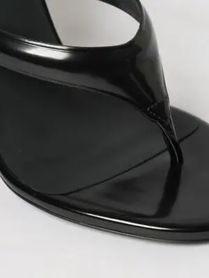 Alaïa Calfskin Leather Thong Mule Sandals With High Stiletto Heel