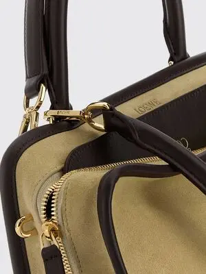 Loewe Amazona 180 Small Suede Handbag With Monogram Logo