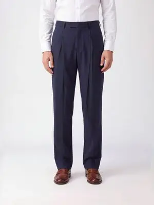 Jacquemus Slim Fit Pleated Tailored Trousers In Viscose Cotton Blend