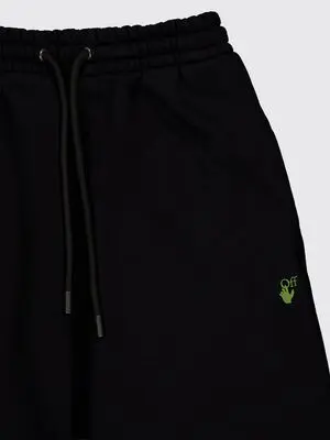 Off-White Diagonal Stripes Cotton Jogging Bottoms