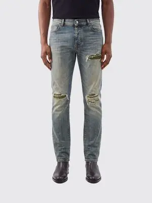 Amiri Mid-rise Straight Fit Distressed Stretch-denim Jeans - Blue