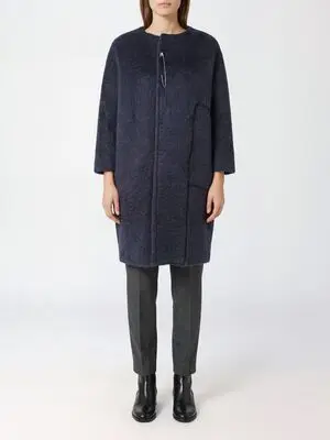 DANIELA GREGIS Single-breasted Knee-length Mohair And Silk Coat - Black