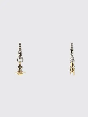 VIVIENNE WESTWOOD Orb Logo Brass Pendant Earrings - Platinum