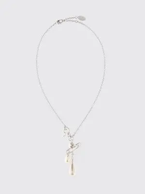 VIVIENNE WESTWOOD Claude Faux-pearl Choker Necklace With Orb Charm - Platinum