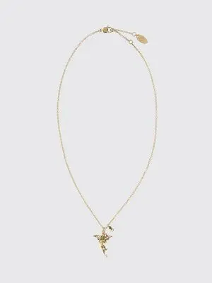 VIVIENNE WESTWOOD Engraved Logo Brass Pendant Necklace