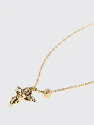 VIVIENNE WESTWOOD Engraved Logo Brass Pendant Necklace
