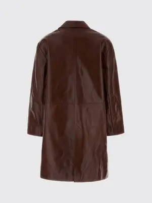Soeur Knee-length Single-breasted Lambskin Leather Jacket