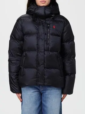Polo Ralph Lauren Short Hooded Down Jacket In Recycled Nylon With Pony Logo - Black