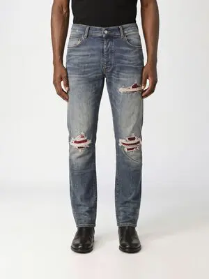 Amiri Slim Fit Distressed Denim Jeans With Worn Effect And Five-pocket Design