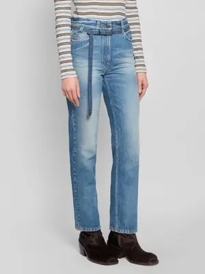 Dries Van Noten Persy Belted Slim Jeans