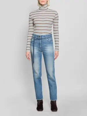 Dries Van Noten Persy Belted Slim Jeans