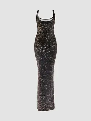 ZHIVAGO The Space Between Embellished Body-con Maxi Slipdress