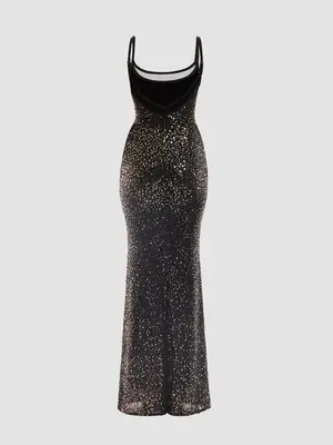 ZHIVAGO The Space Between Embellished Body-con Maxi Slipdress