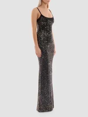 ZHIVAGO The Space Between Embellished Body-con Maxi Slipdress