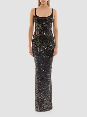 ZHIVAGO The Space Between Embellished Body-con Maxi Slipdress