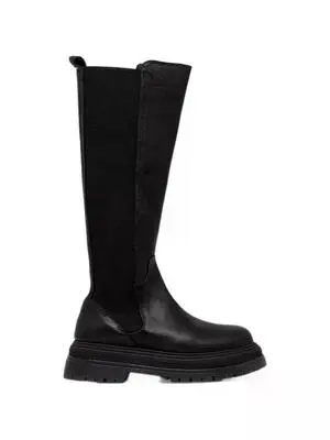 Patrizia Pepe Chunky-sole Elasticated-panel Boots - Black