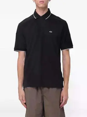 Armani Exchange Cotton Polo Shirt - Black