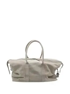 04651 / A TRIP IN A BAG Logo-print Leather Tote Bag - Neutrals