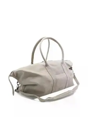 04651 / A TRIP IN A BAG Logo-print Leather Tote Bag