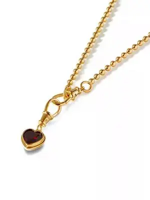 EDGE OF EMBER Garnet Heart Necklace