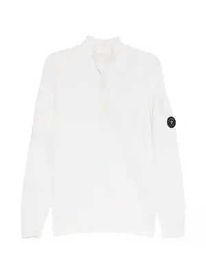 C.P. COMPANY Button-placket Lens-detail Polo Shirt - Neutrals