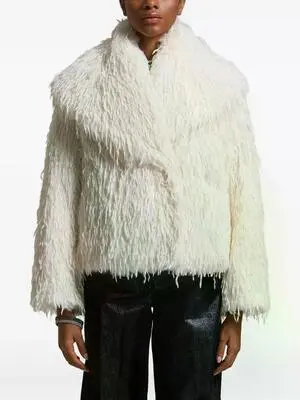 Peserico Faux-fur Double-breasted Jacket - Neutrals