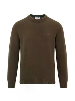 Lacoste Merino-wool Crew-neck Sweater - Brown