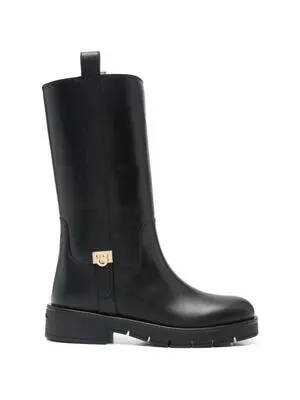 FERRAGAMO Nyves Gancini Boots - Black