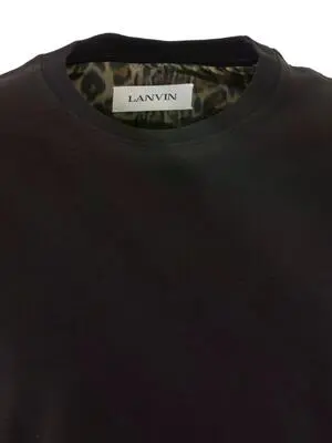 LANVIN Leopard-print Trim T-shirt