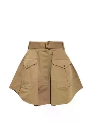 Zimmermann Clash Drill Utility Mini Skirt - Brown