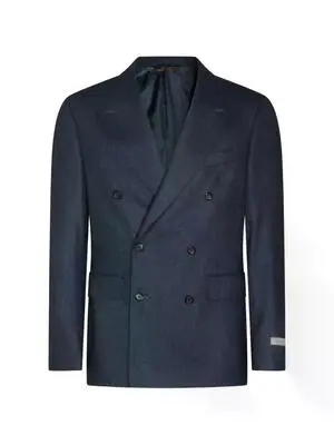 Canali Double-breasted Wool Suit - Blue