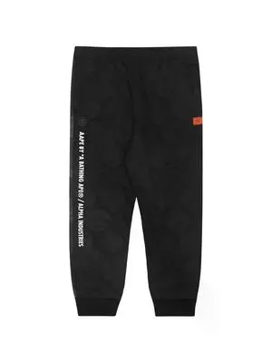 AAPE BY *A BATHING APE X Alpha Industries Quilted Camouflage-panel Track Pants - Green