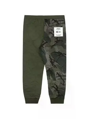AAPE BY *A BATHING APE X Alpha Industries Quilted Camouflage-panel Tapered Trousers