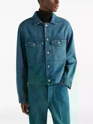 LEMAIRE Trucker Jacket In Indigo Selvedge Denim