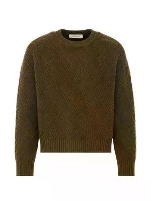 LANVIN Cable-knit Wool Sweater - Green