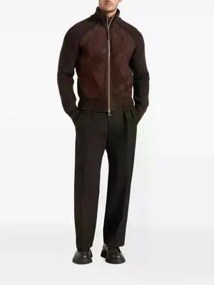 Manière De Voir Rami In Suede & Knit Jacket