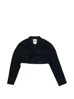 Noir Kei Ninomiya Star-patch Cropped Jacket - Black