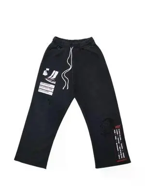 PALY Graphic-print Track Pants - Black